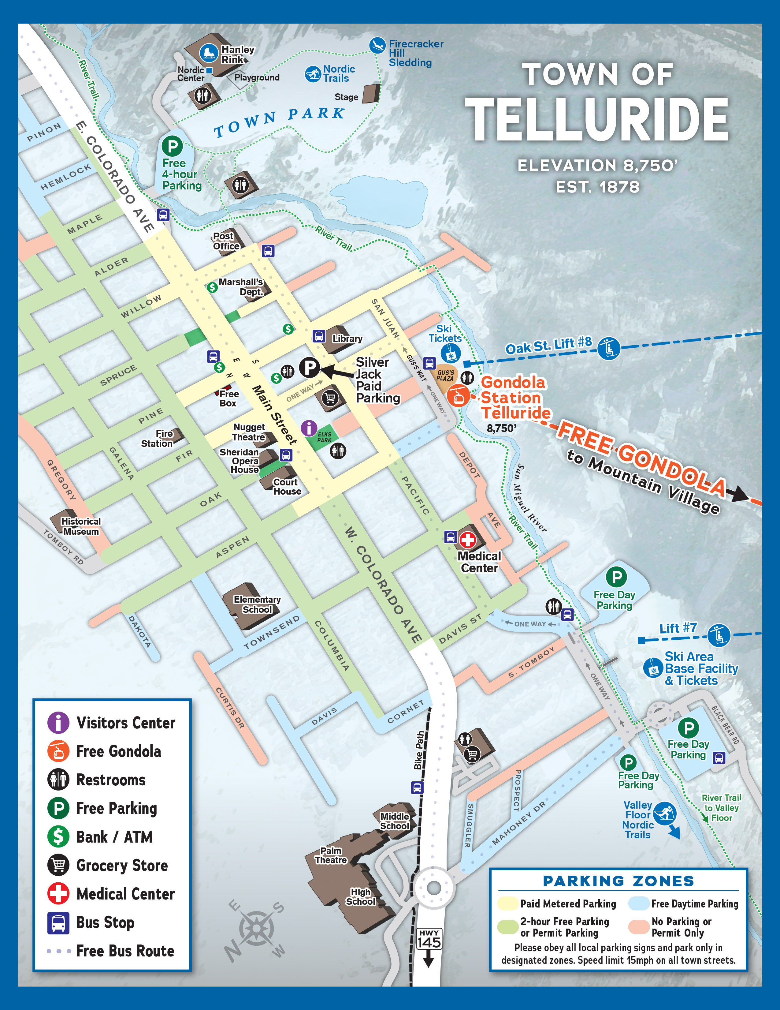 Map Of Telluride Colorado Lucia - Thumbnail telluride accommodations map